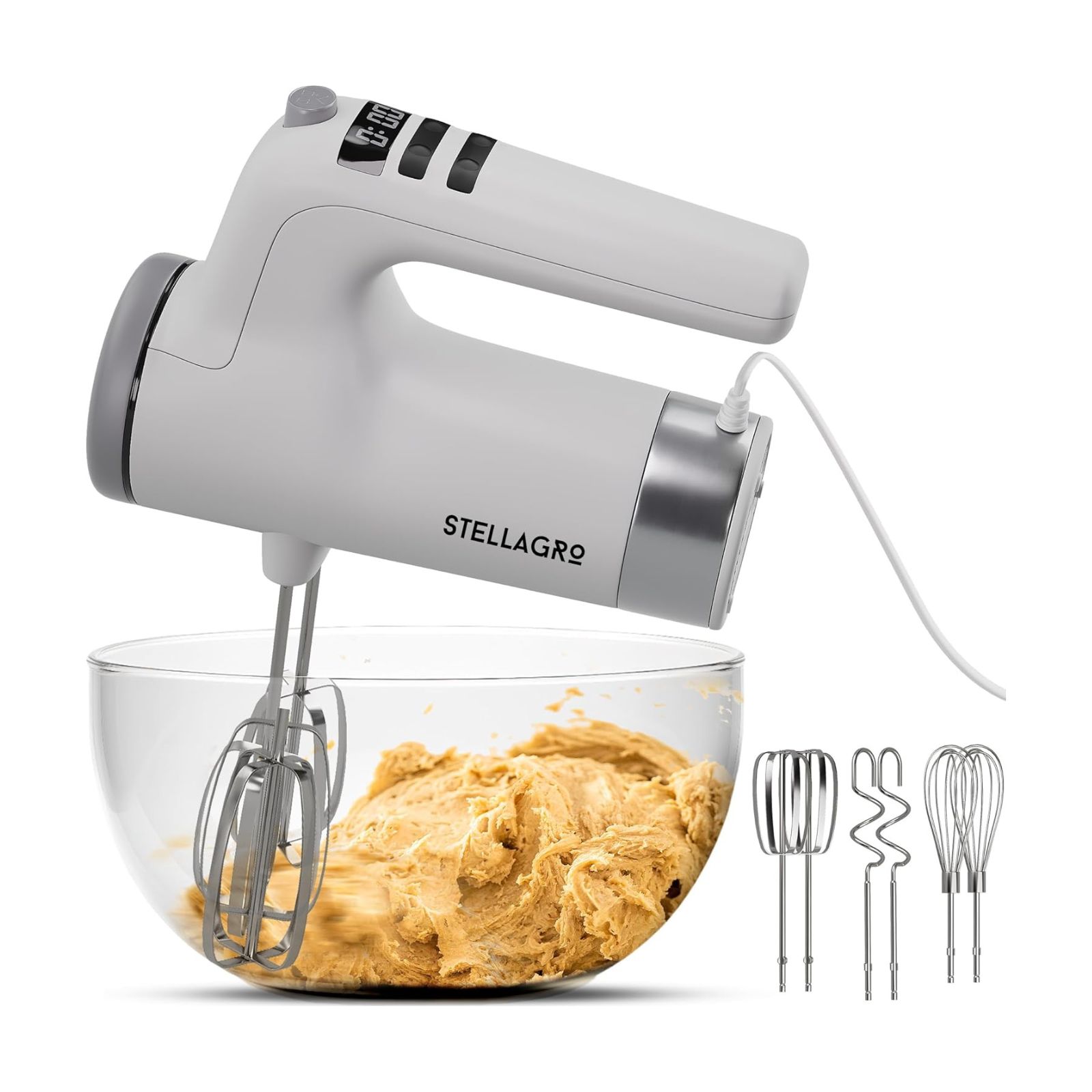 9 Speed Electric Handheld Mixer - White - Stellagro